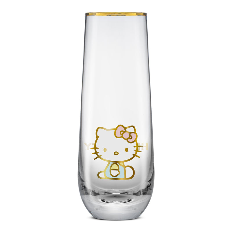 Hello Kitty® Stay Gold Stemless Flutes
