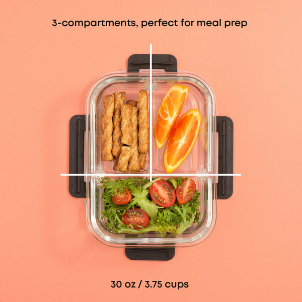 3-Sectional Meal Prep Food Storage Containers – JoyJolt